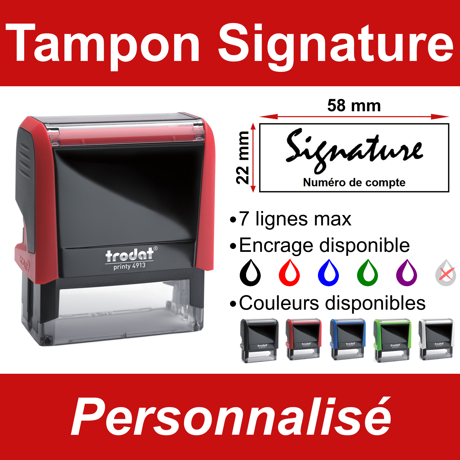 Tampon Signature Personnalisé | Tampon Personnalisé